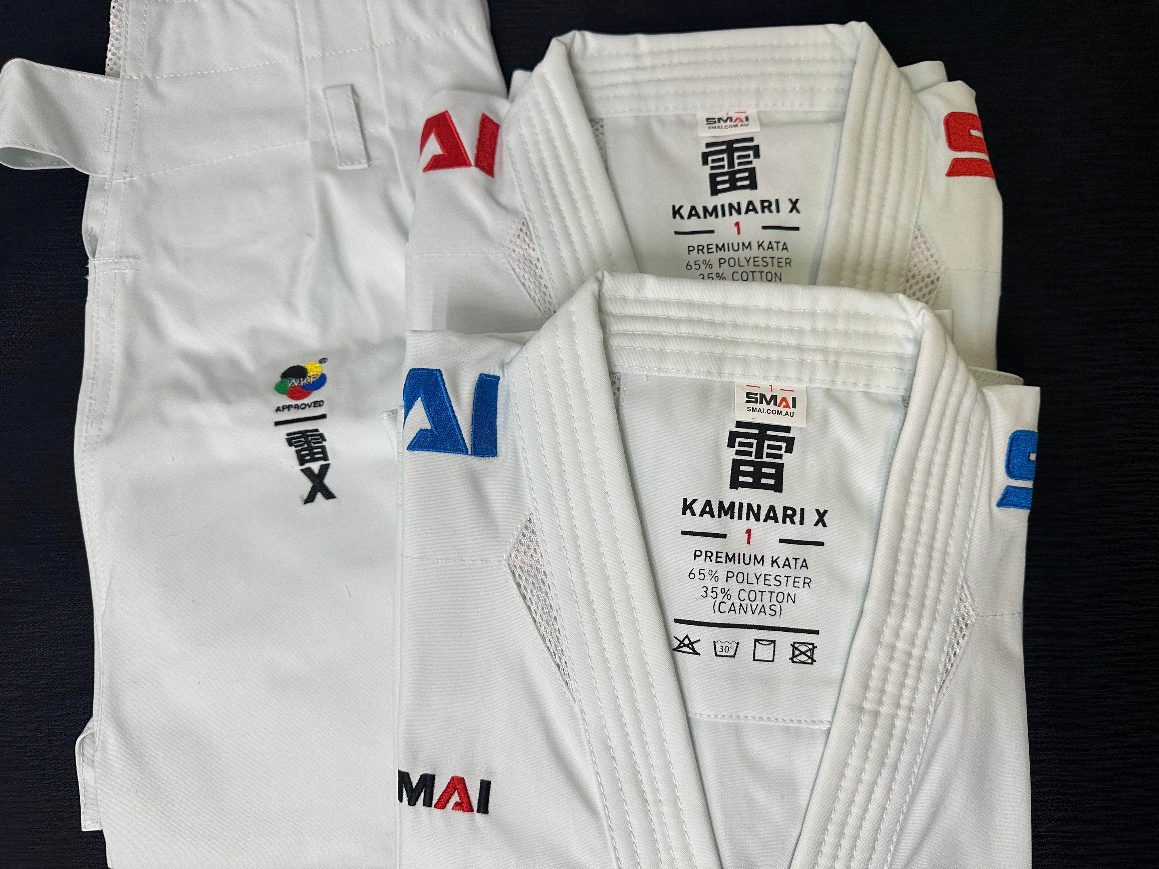 KAMINARI X BUNDLE RED & BLUE - WKF APPROVED KATA GI – SMAI Canada