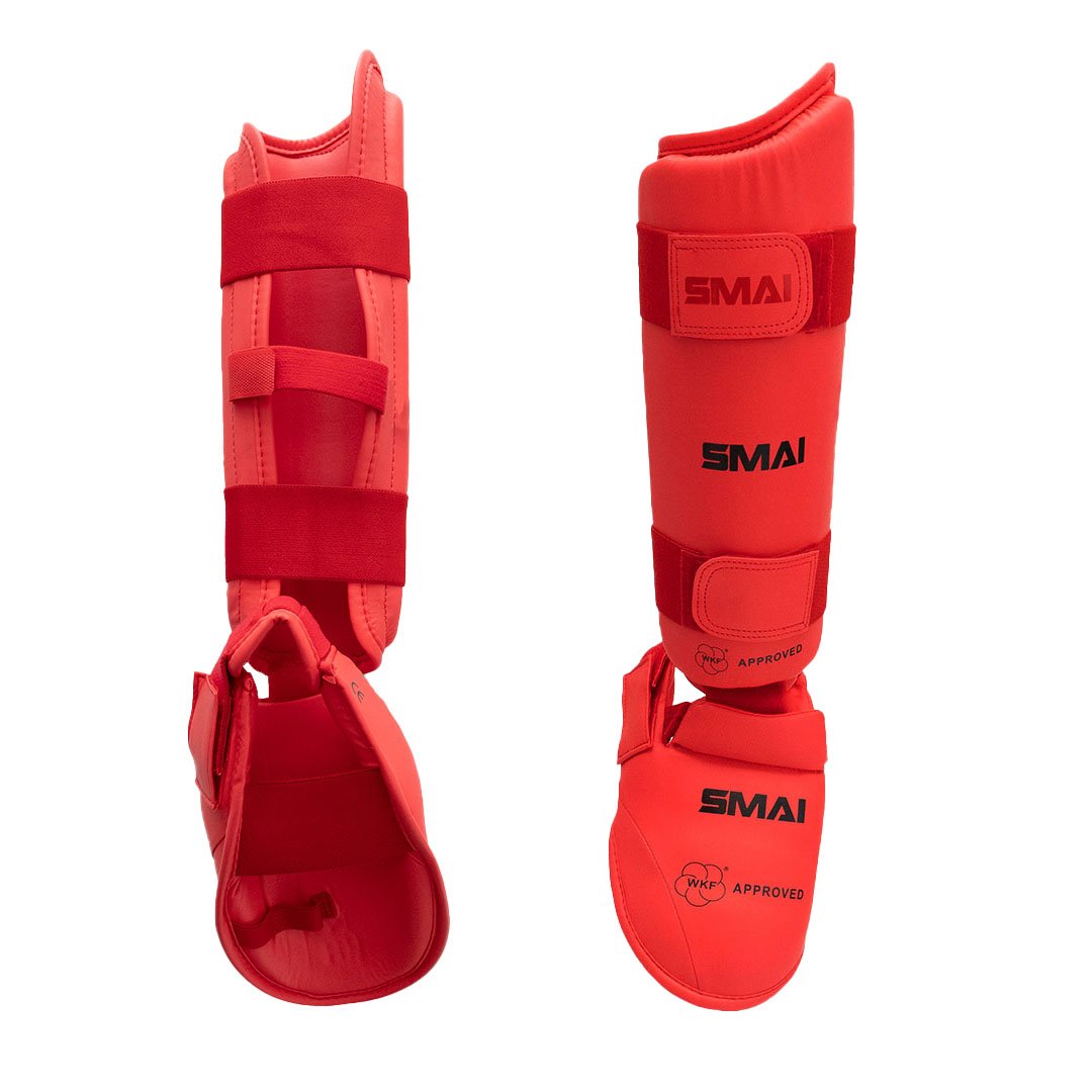 Foot & Shin Guard (Pair) - (Red or Blue) - (WKF Approved) – SMAI Canada